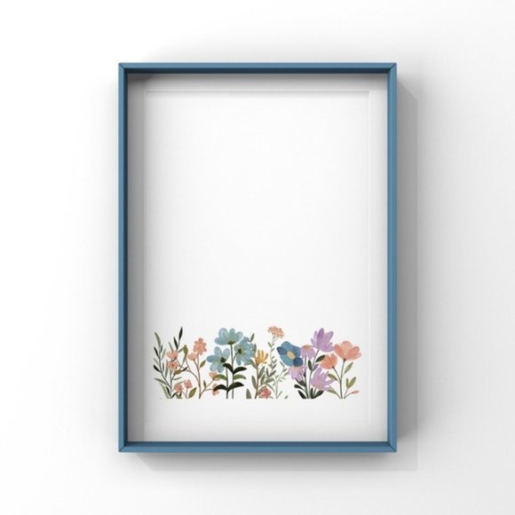 Triad Art & Design | Art | Colorful Flower Watercolor Modern Wall Art ...